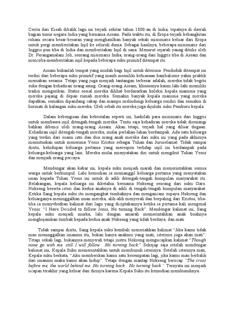 Kisah Penulisan Lagu I Have Decided | PDF