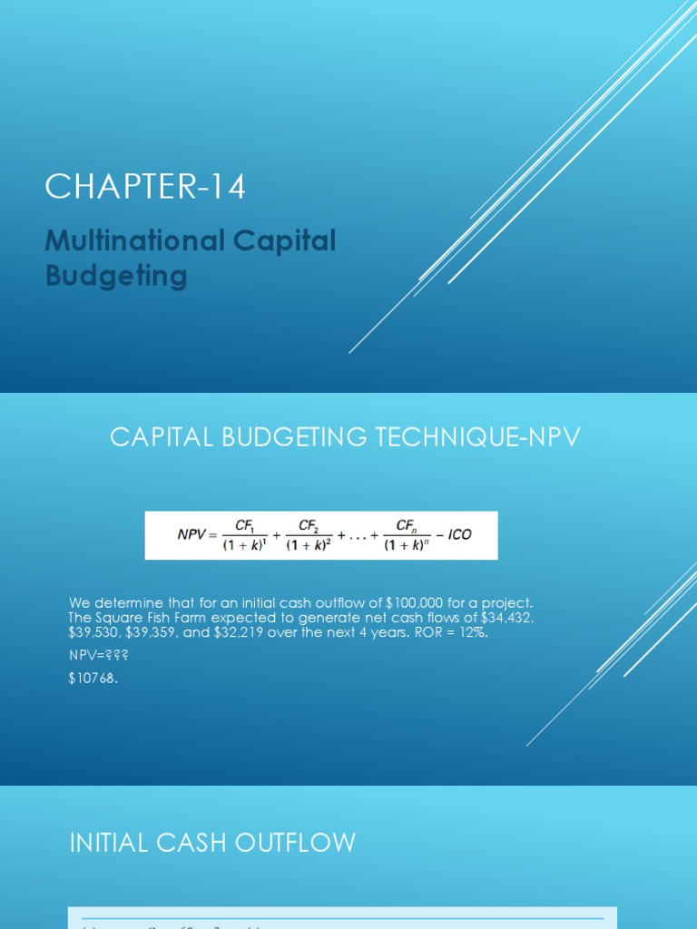 Chapter-14: Multinational Capital Budgeting | PDF | Net Present Value ...