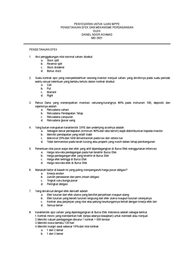 Penyegaran Untuk Ujian Wppe 2021 | PDF | Hukum
