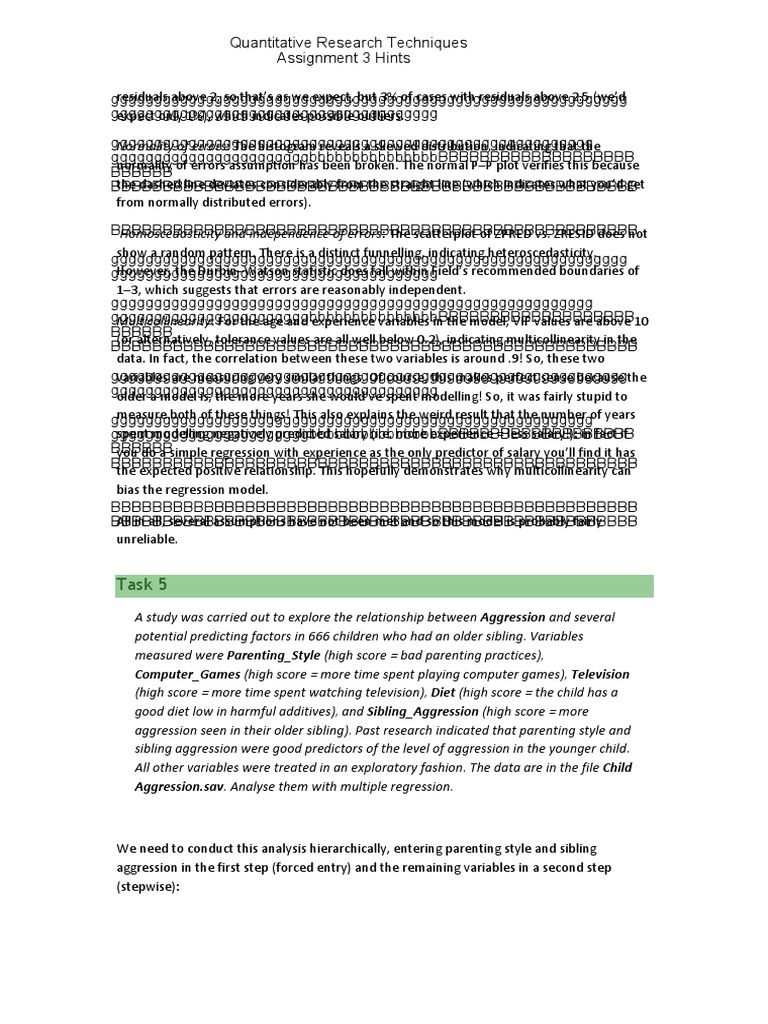 Assignment 3 Hints | Download Free PDF | Errors And Residuals | Dependent And Independent Variables