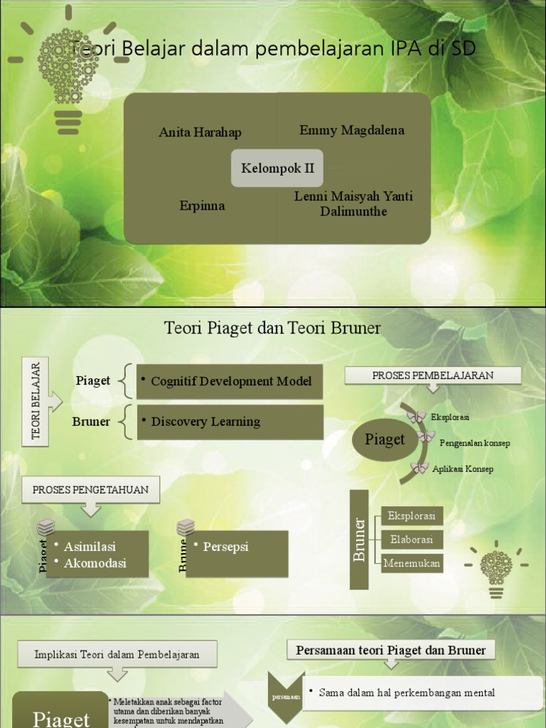 Teori Belajar Dalam Pembelajaran IPA Di SD | PDF