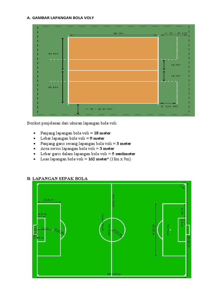 Gambar Lapangan Bola Voly | PDF