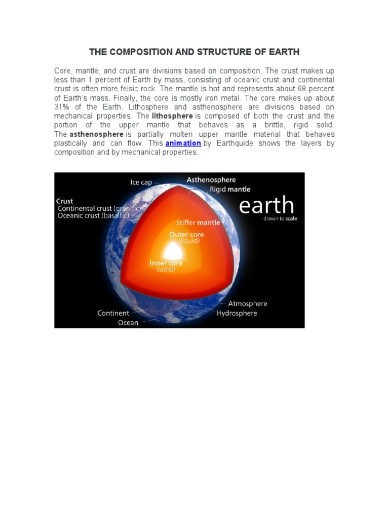 The Composition and Structure of Earth | Download Free PDF | Planetary ...