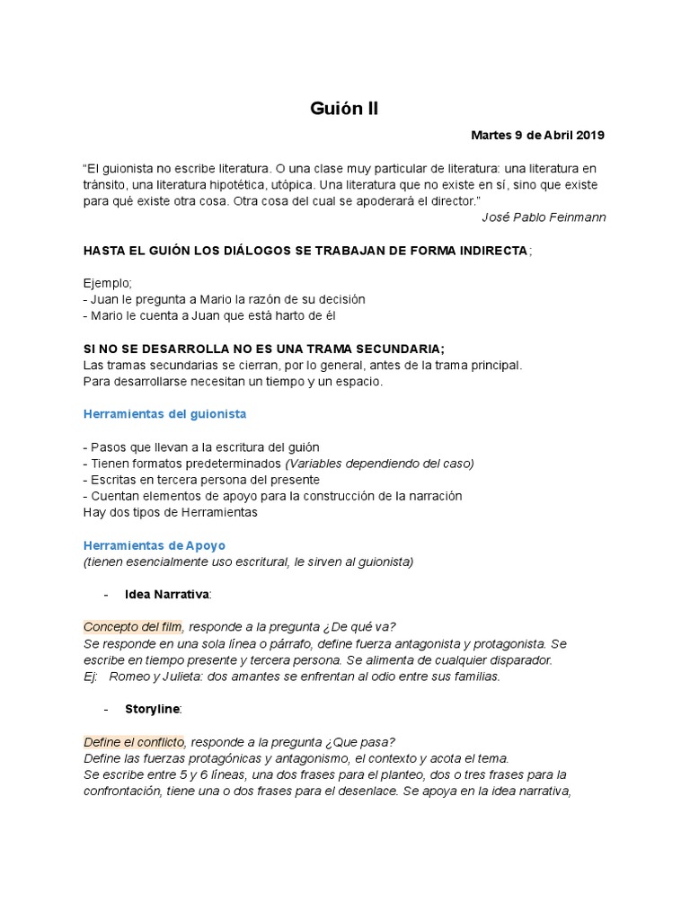 Guión II | PDF | Narrativa | Verdad