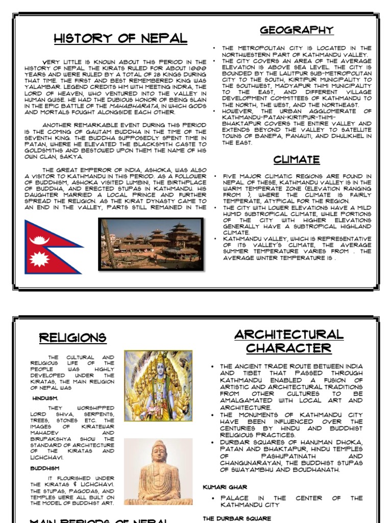 History of NEPAL: Geography | PDF | Kathmandu | Nepal