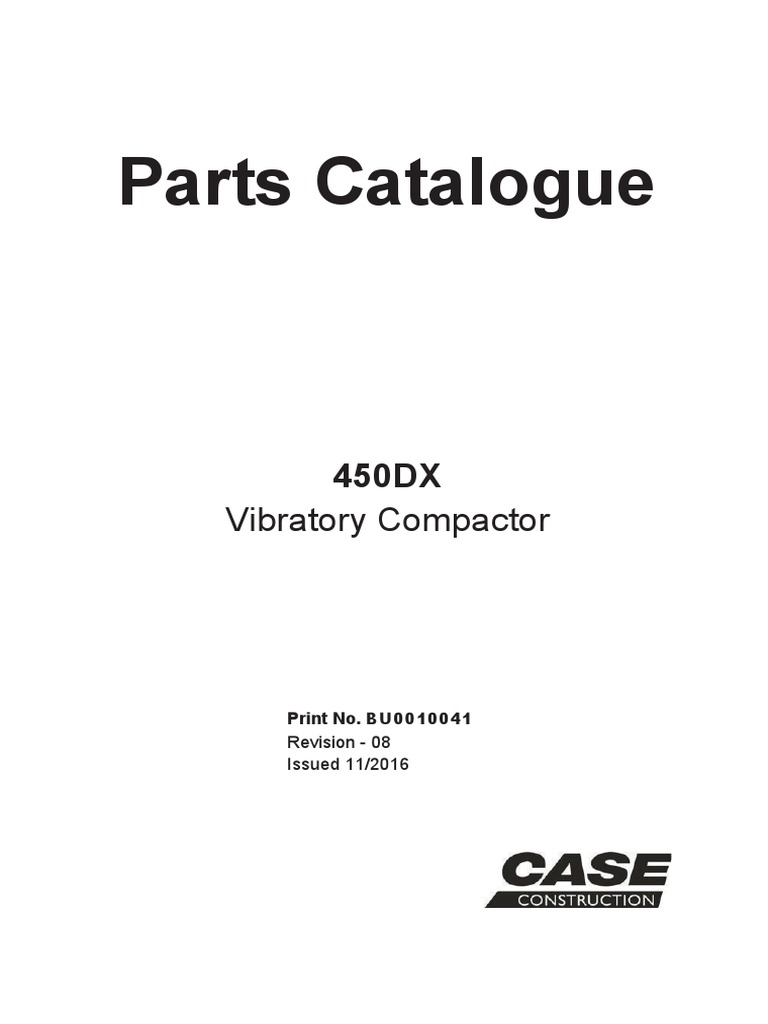 Case 450 DX Roller Specifications Guide | PDF | Engines | Brake