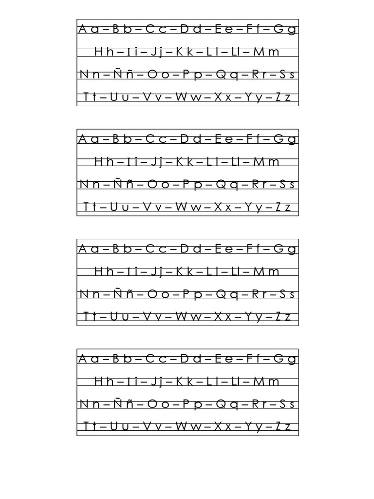 Alphabet To Print Table | PDF | Sports & Recreation | Computers