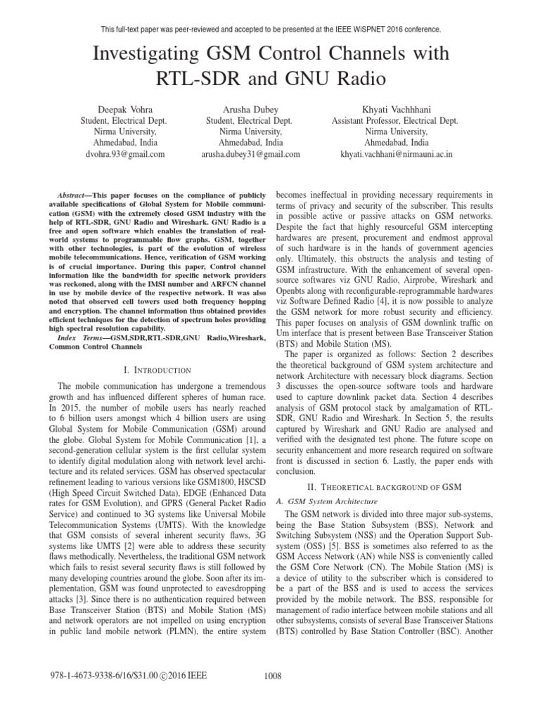 GSM Control Channels With RTL-SDR and GNU Radio | PDF | Software ...