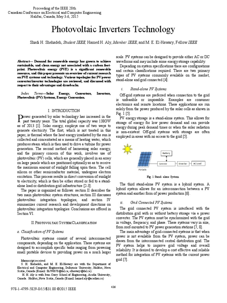 Photovoltaic Inverters Technology | PDF | Power Inverter | Photovoltaic ...
