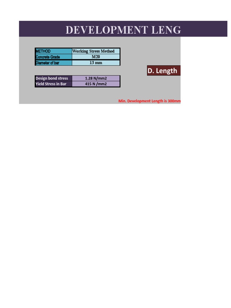 Development Length Calculator | PDF