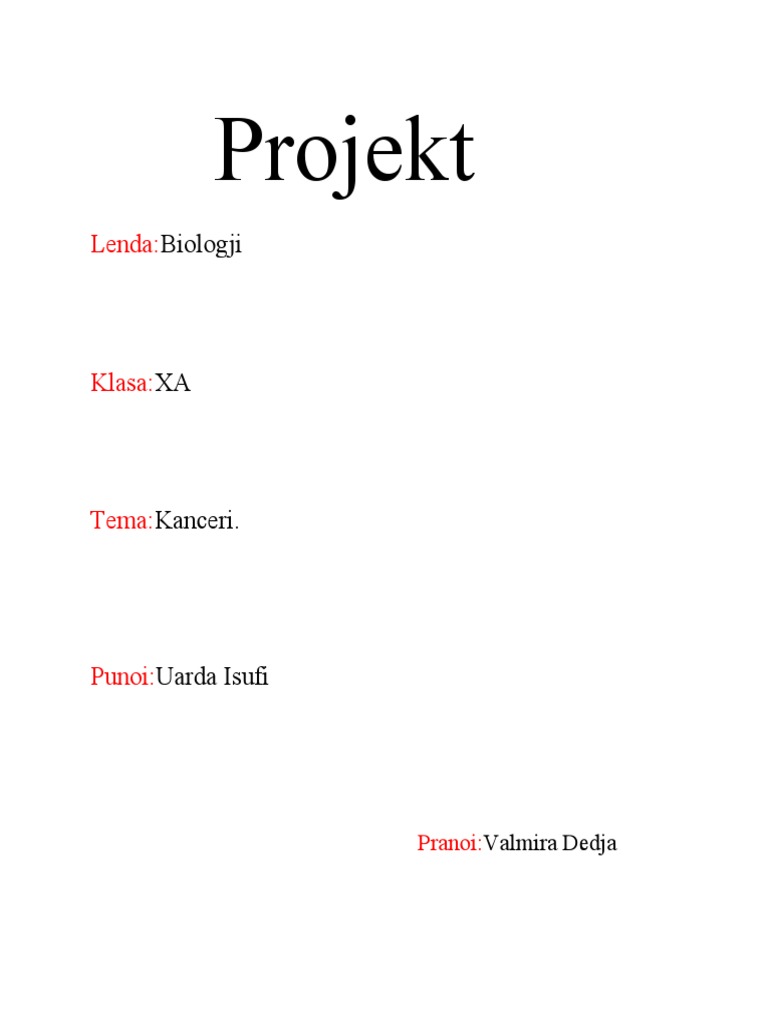 Projekt Biologji | PDF
