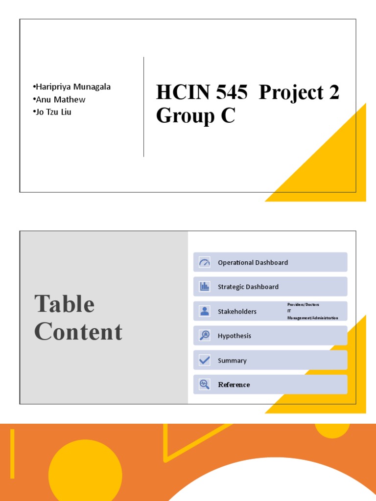 HCIN 545 Project 2 Group C: - Haripriya Munagala - Anu Mathew - Jo Tzu ...