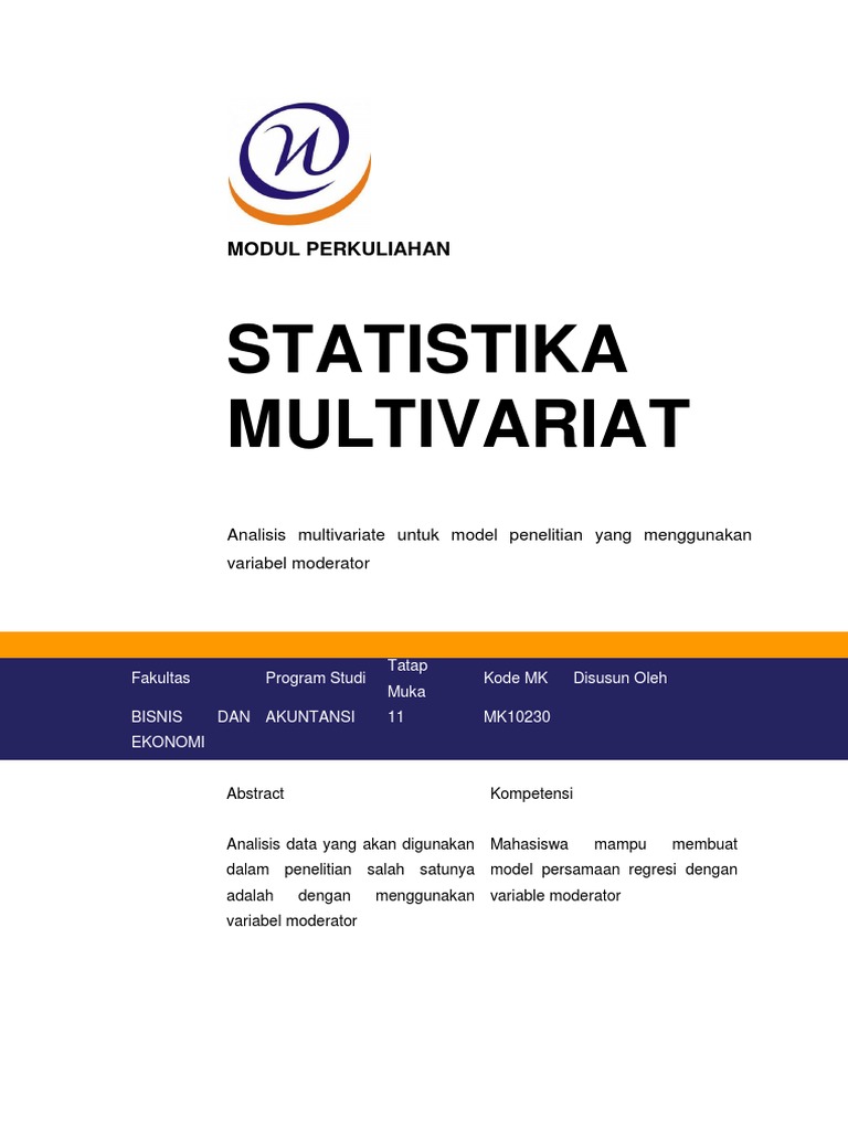 ANALISIS VARIABEL MODERATOR (Duddy A) | PDF