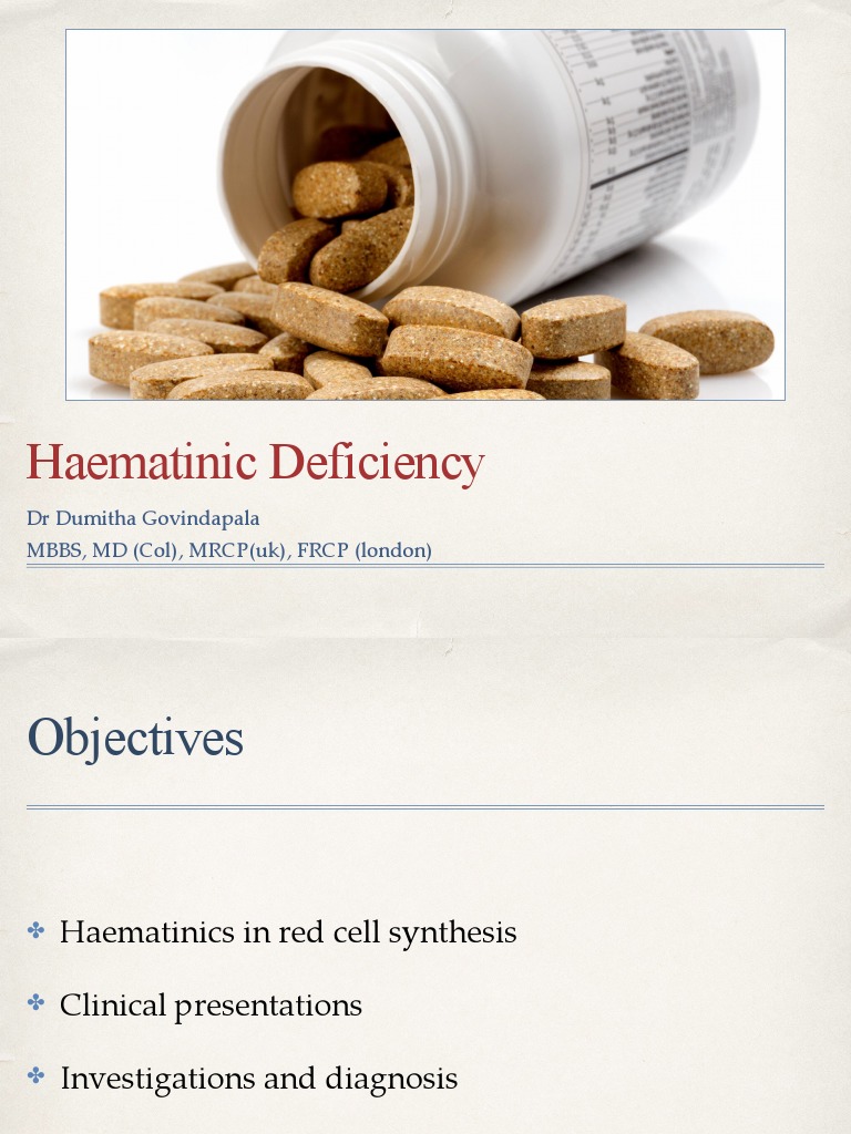 Haematinics PP | PDF | Anemia | Iron