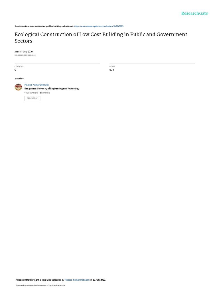 Ecological Construction of Low Cost Building in Public and Government ...