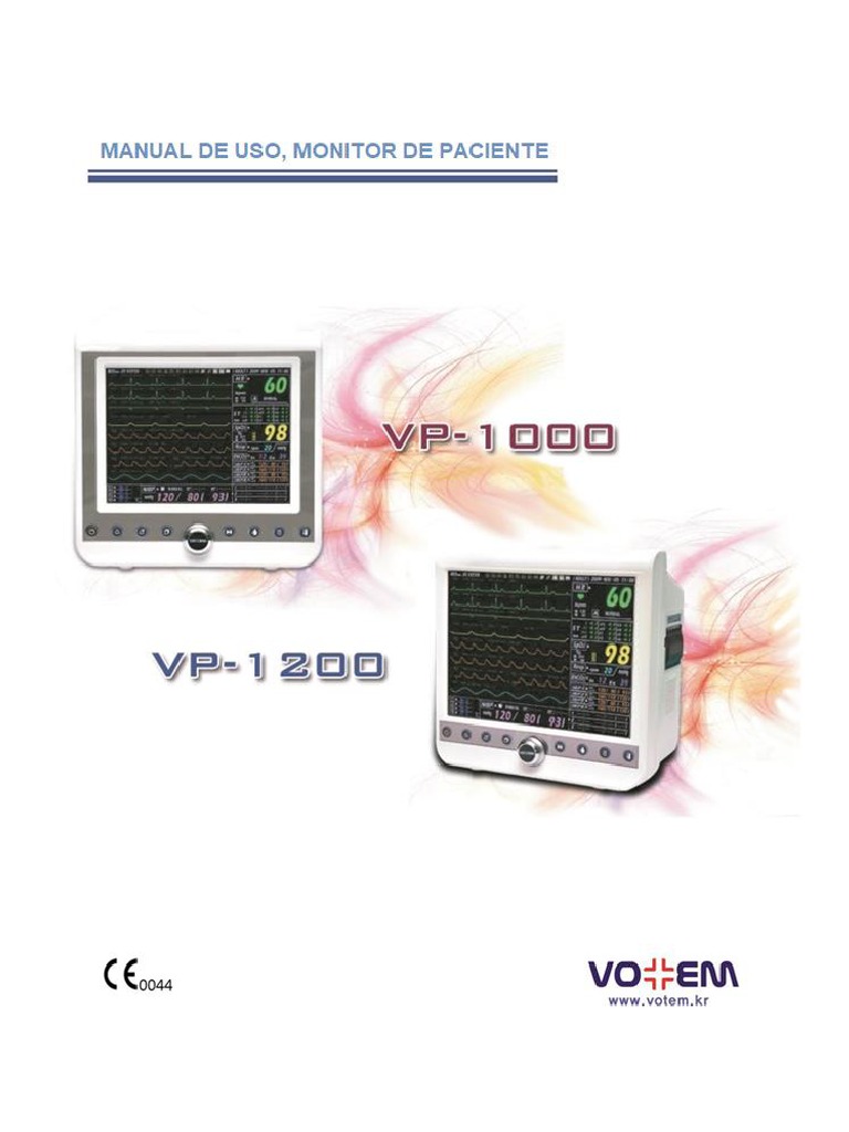 Manual VP1200-VP1000 | PDF | Electrocardiografia | Presión sanguínea