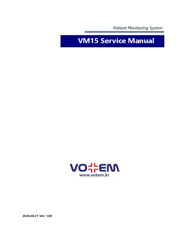 VM15-Service Manual-ENG | PDF | Electrocardiography | Blood Pressure