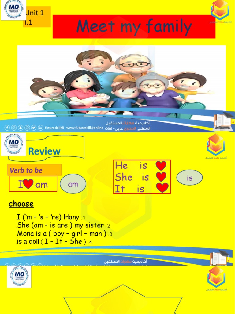 Meet My Family: Unit 1 l.1 | PDF