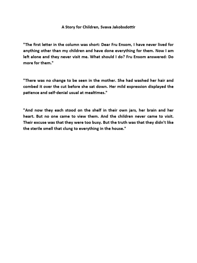 A Story For Children | PDF