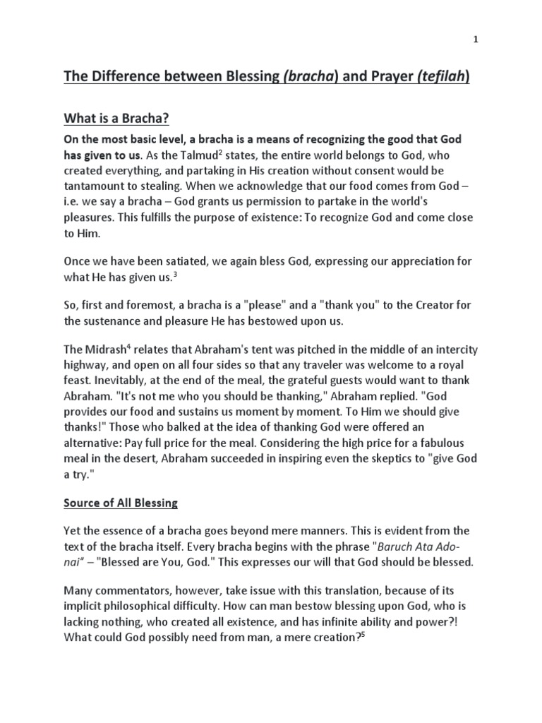 Understanding Bracha and Tefillah | PDF | Jewish Prayer | Mitzvah