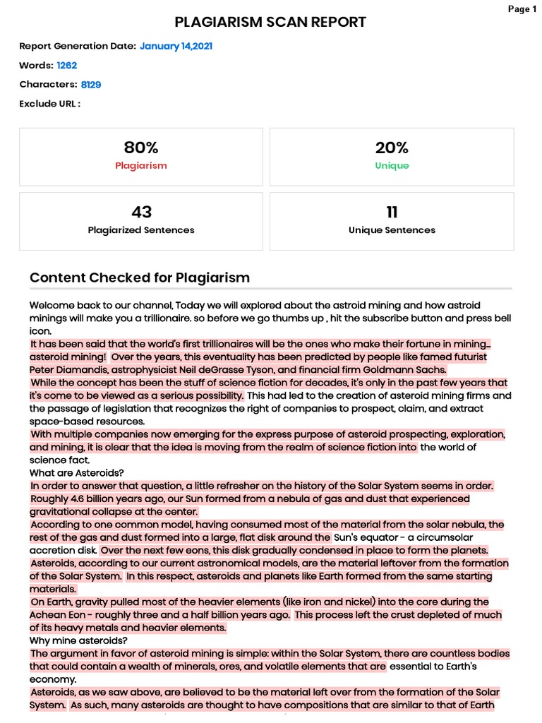 SER Plagiarism Report | PDF