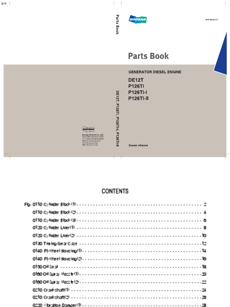 P126ti & De12t Partbook | PDF | Machines | Transportation Engineering