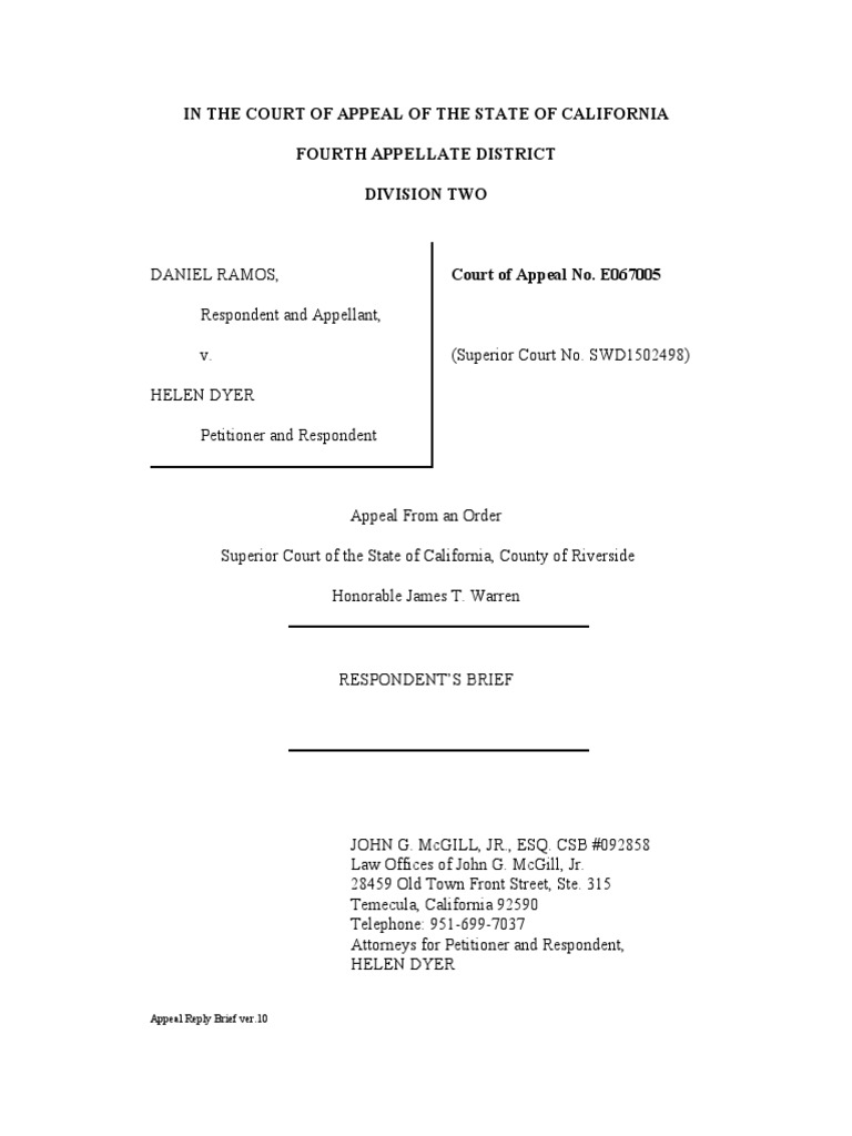 Appeal Reply Brief Final | PDF | Contact (Law) | Brief (Law)