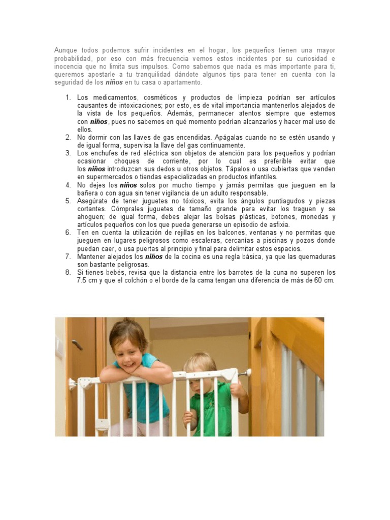 Seguridad en Casa Niños | PDF | Relaciones personales, crianza y ...