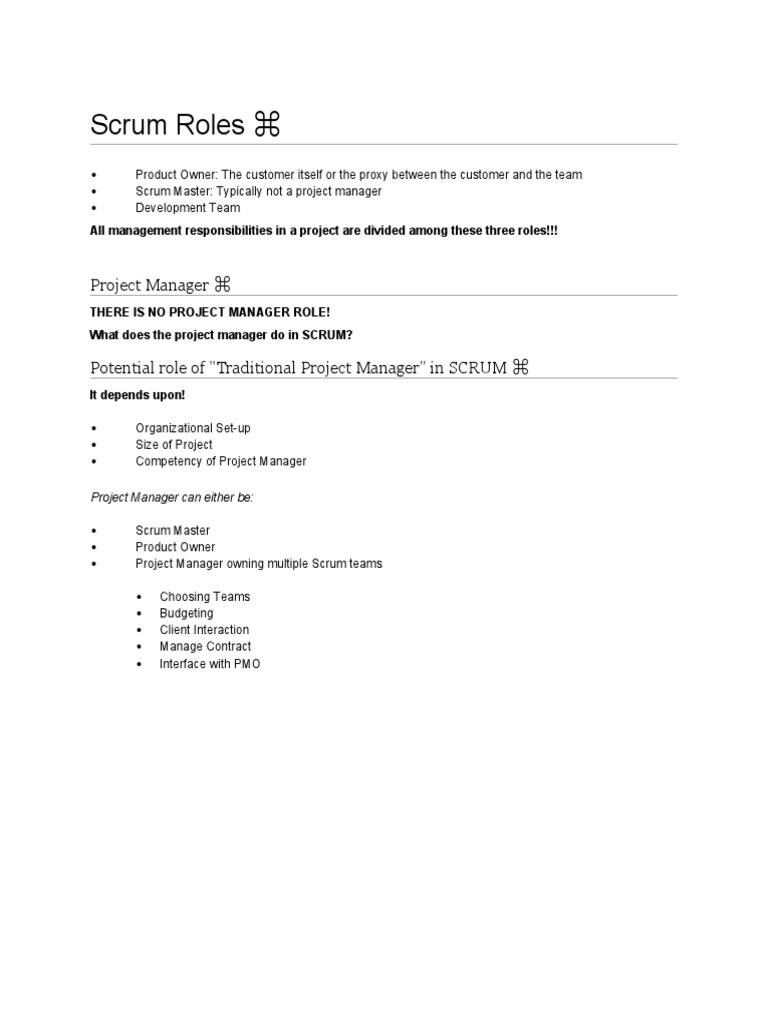 Scrum Roles and Responsibilities Explained | PDF | Scrum (Software ...