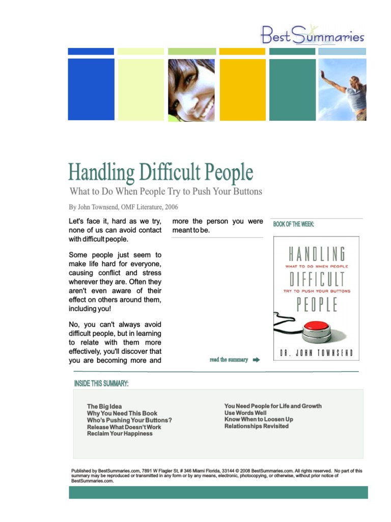 Handling Difficult People | PDF | Wisdom | Reason