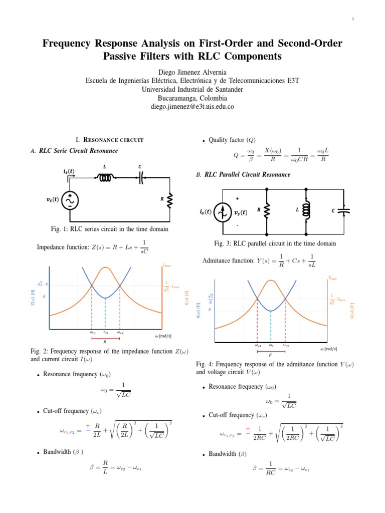 Frequency Response Analysis On First-Order and Second-Order Passive ...