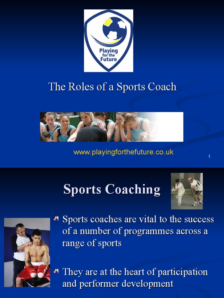 The Roles of A Sports Coach | PDF | Science | Sports