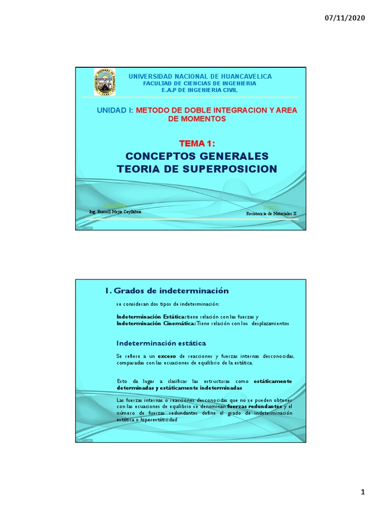 Teoría de Superposición en Estructuras | PDF | Doblar | Física Aplicada ...