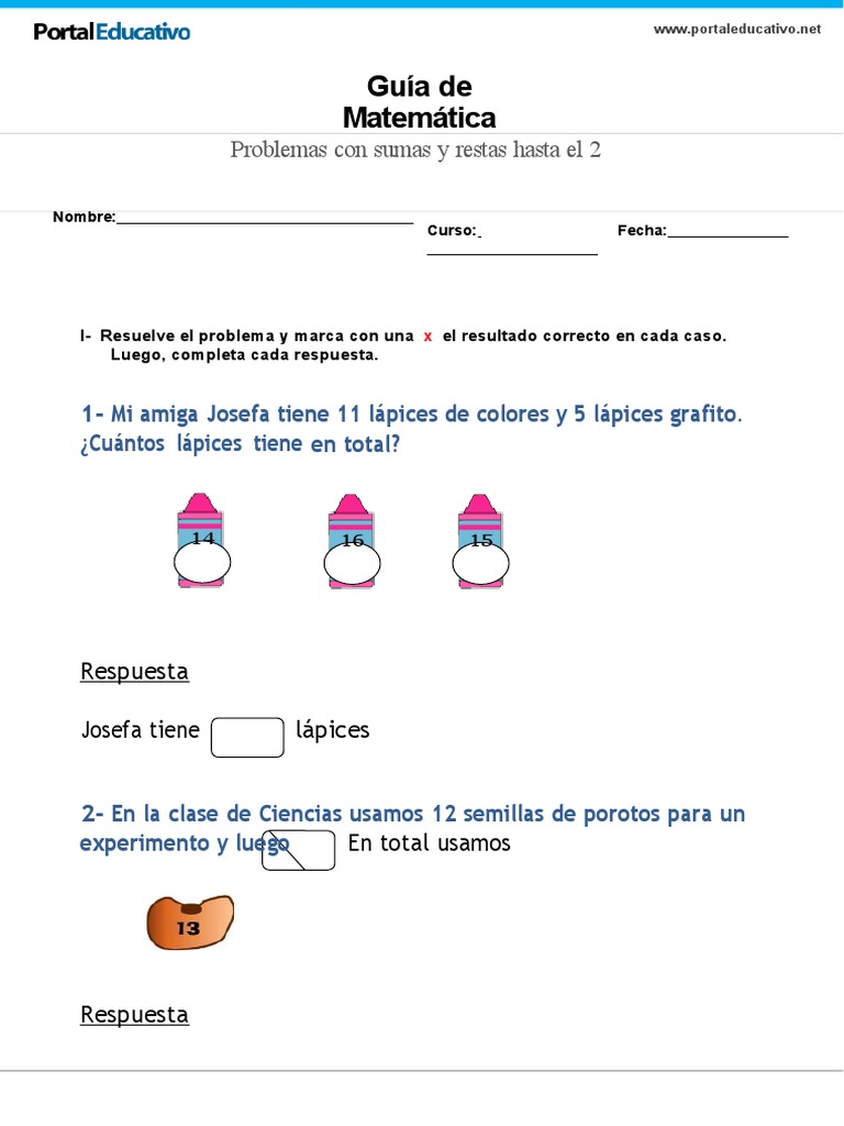 Sumas y Restas Hasta El 20 | PDF | Artes del Lenguaje y Comunicación