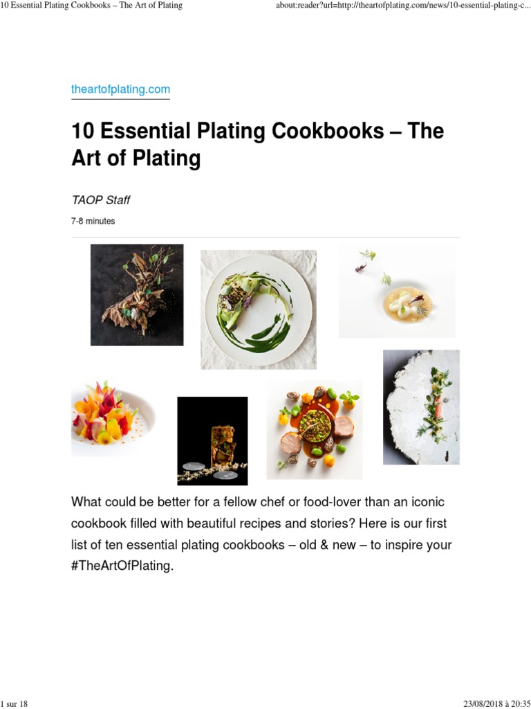 10 Essential Plating Cookbooks - The Art of Plating | PDF | Cookbooks ...