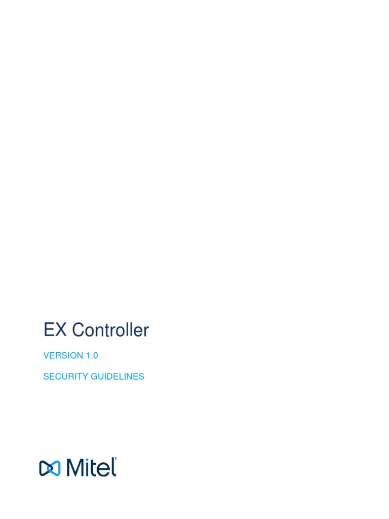 EX Controller Security Guidelines Version 1.0 | PDF | Transport Layer ...