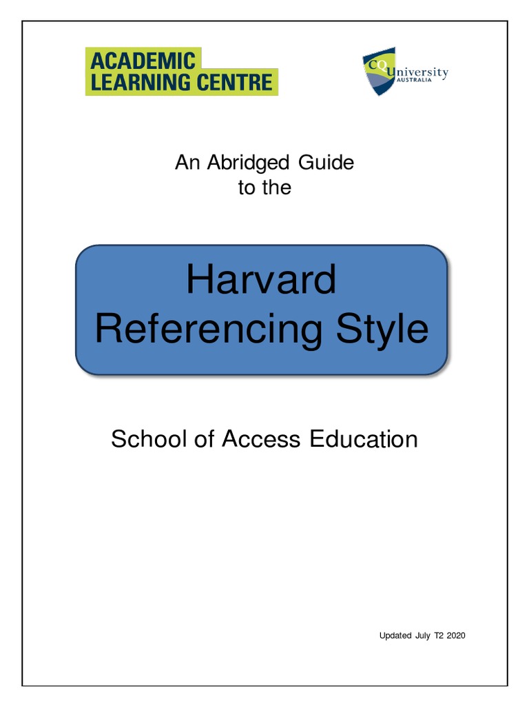 Harvard Guide 2020 | PDF | Sic | Citation