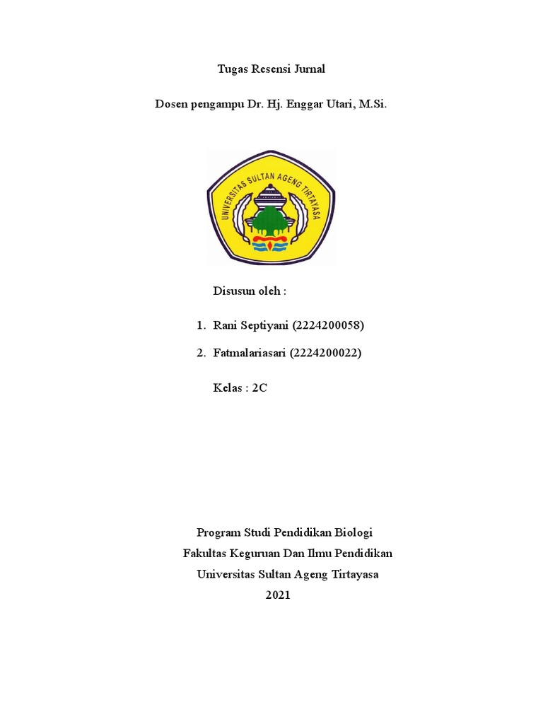 Cotoh Resensi Jurnal | PDF