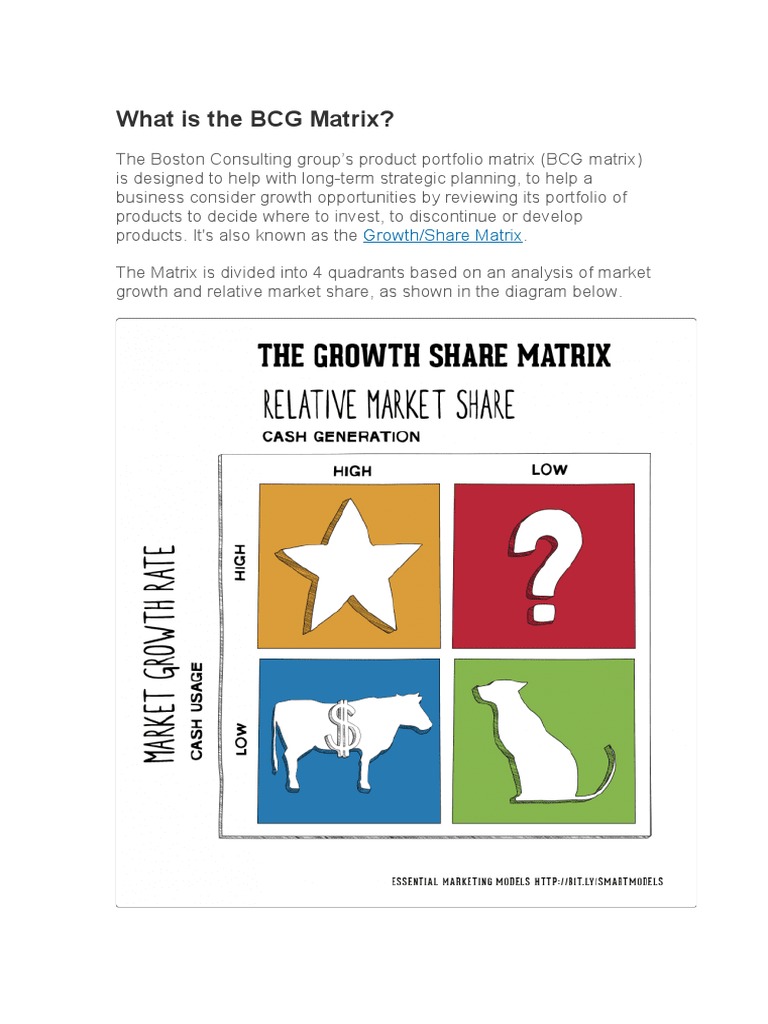BCG Matrix | PDF | Business | Market (Economics)