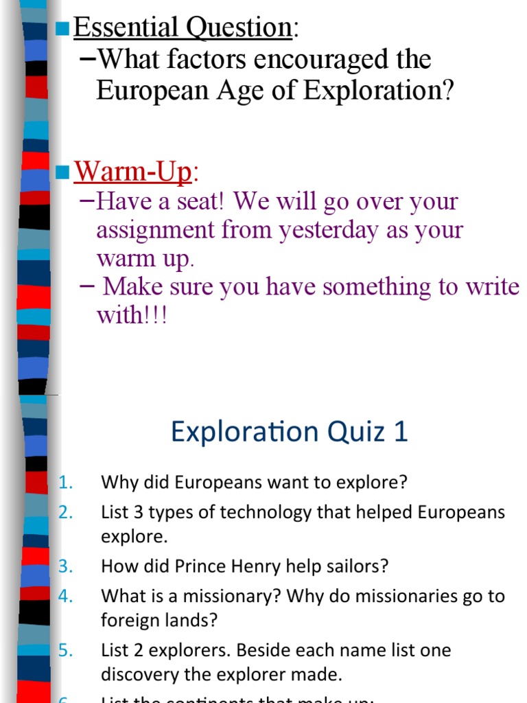 Age of Exploration PPT | PDF | Age Of Discovery | Exploration