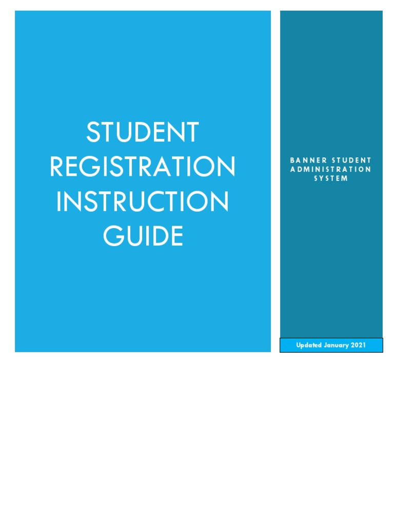 Student Registration Instruction Guide: Banner Student Administration ...