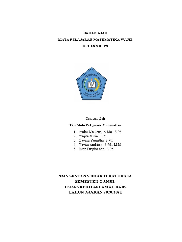 MTK Xii Wajib Andre | PDF