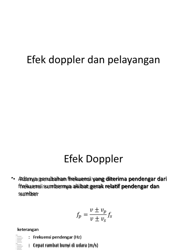 Efek Doppler Dan Pelayangan | PDF