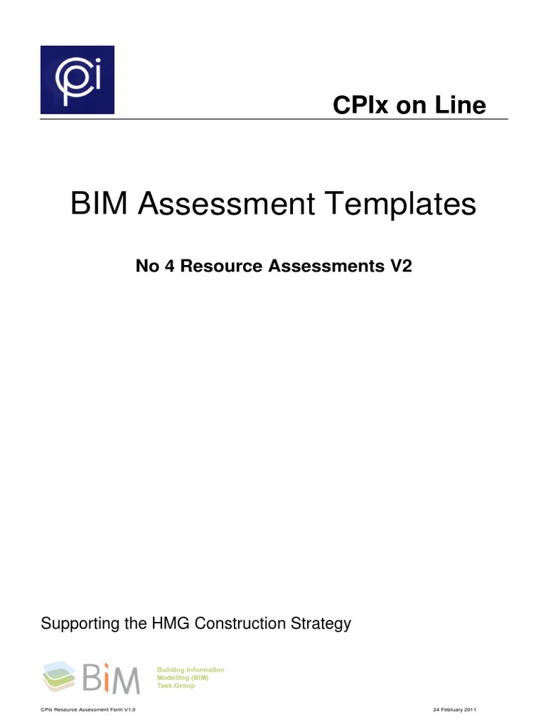 Cpix - Resource Assessment Form | PDF | Building Information Modeling ...