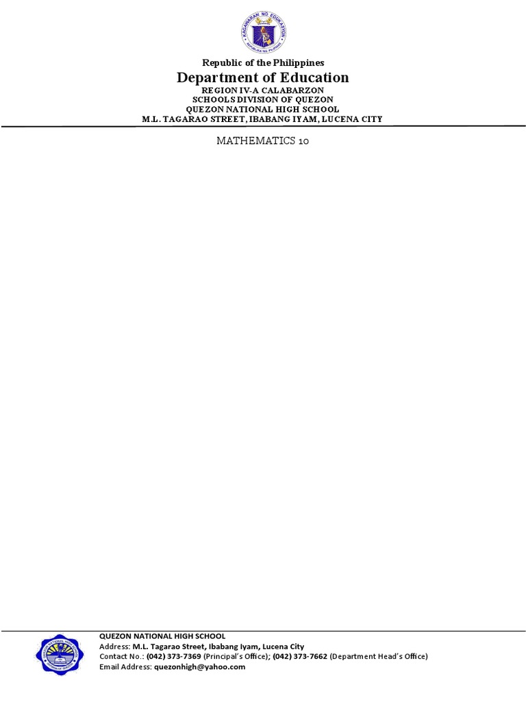 Math 10 Permutations and Combinations Guide | PDF | Teaching ...