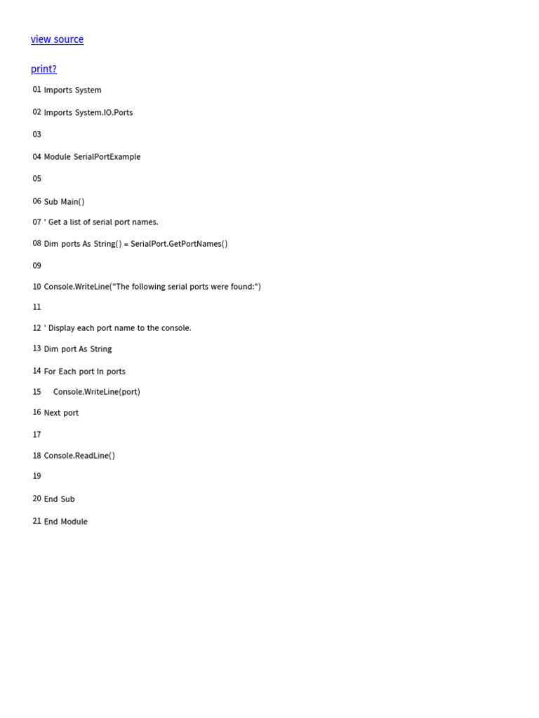 Serial Port Communication With VB - Net (Ports Don't Show Up) - VB ...
