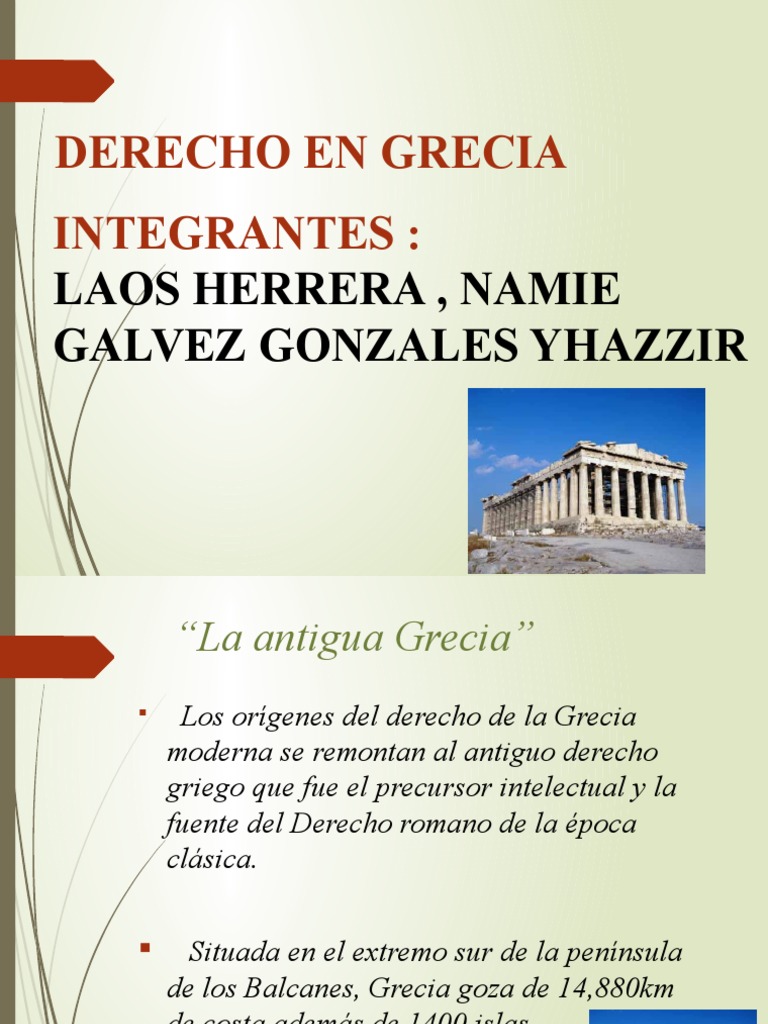 Derecho Griego | PDF | Antigua Grecia | Grecia