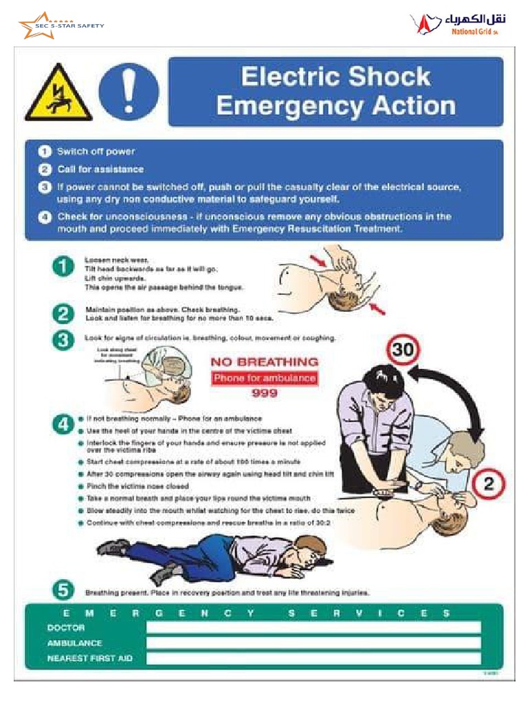 Electric Shock First Aid Treatment | PDF