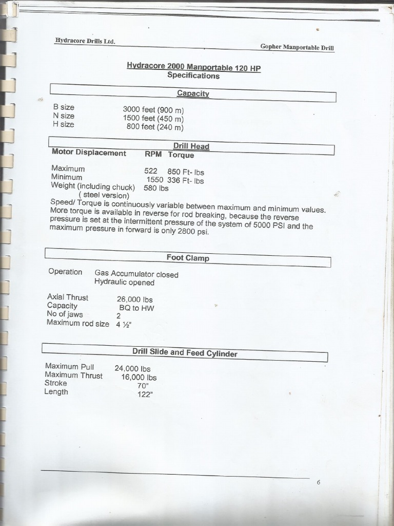 Hydracore - Performance Specifications | PDF