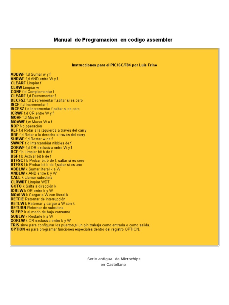 Pic Asm | PDF